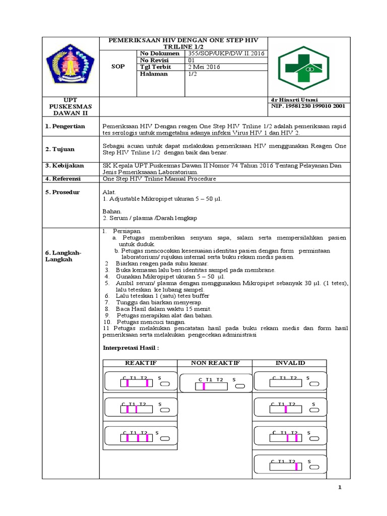 Lab-9-Pemeriksaan Hiv DGN One Step Triline | PDF