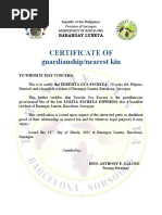 Barangay Certificate of Low Income | PDF