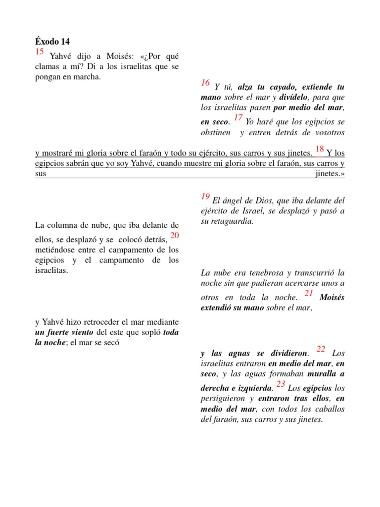 Moisés y el cruce del Mar Rojo | PDF | Moisés | Libro del éxodo