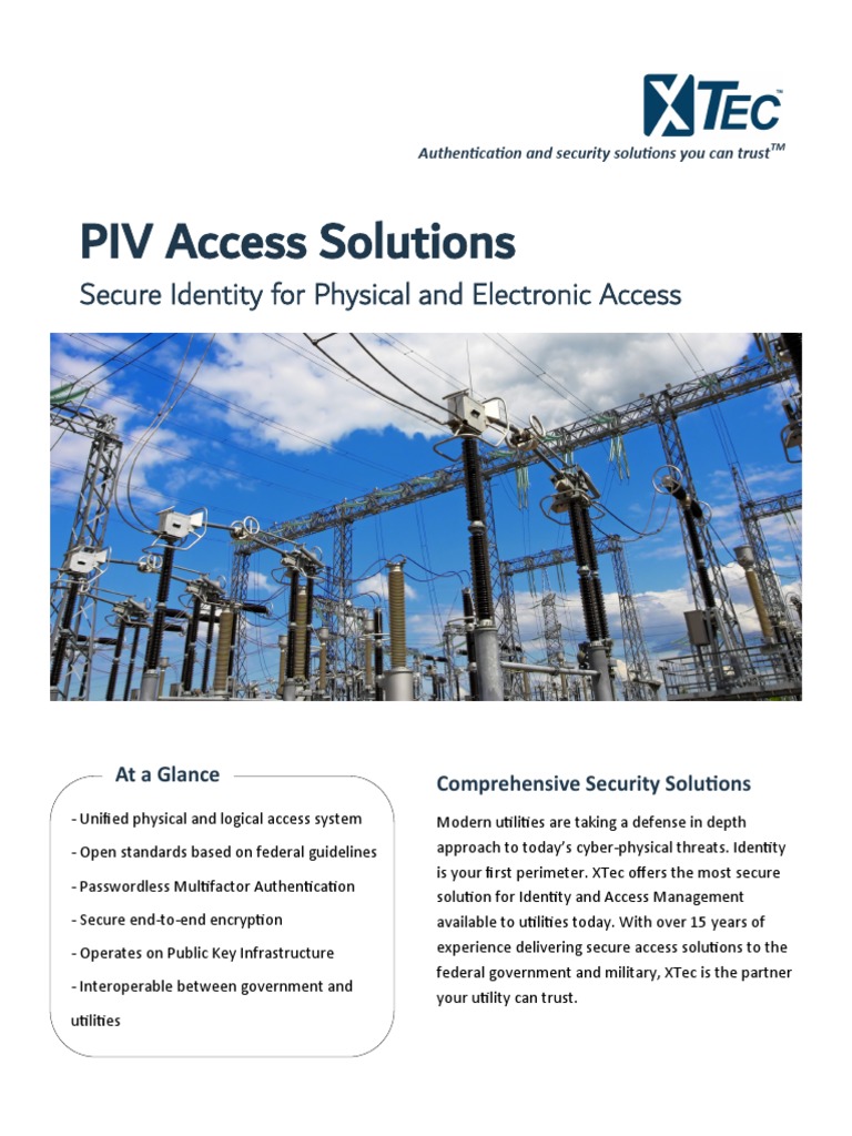 XTec - Critical Infrastructure PIV v4 | PDF | Password | Security