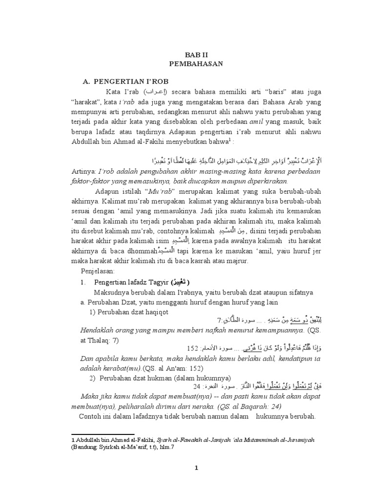 Isi Makalah I'rob | PDF