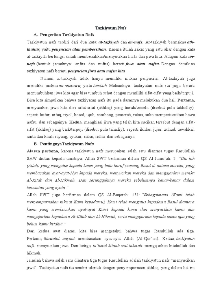 Tazkiyatun Nafs | PDF