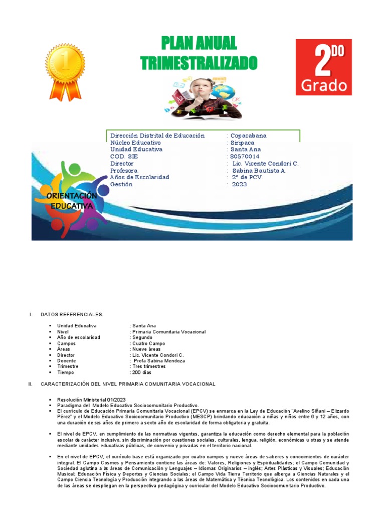 Pat 2do Primaria | PDF | Pensamiento | Dibujo