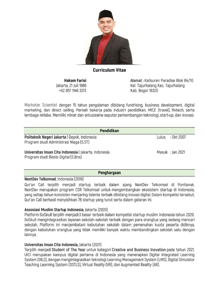 CV Hakam - MAI | PDF