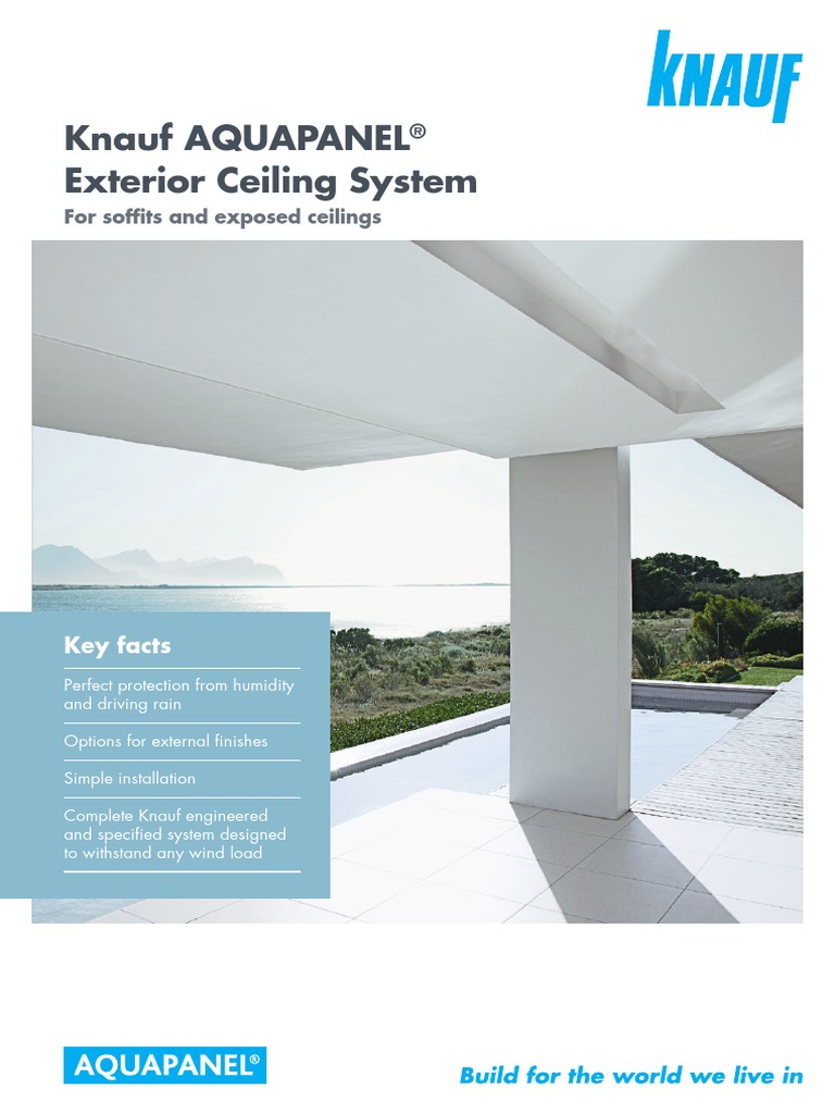 Knauf AQUAPANEL Exterior Ceiling System PDF | PDF | Cement | Screw