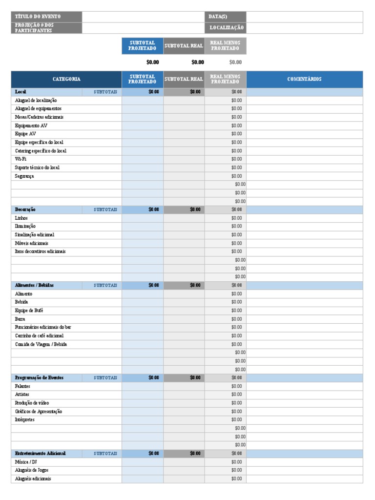 IC Event Planning Templates Conference Budget Template 57175 - PT | PDF ...