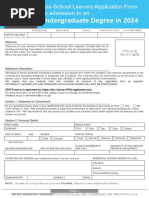 2026 PNG UNRE Non School Leaver Application Form | PDF | Papua New Guinea