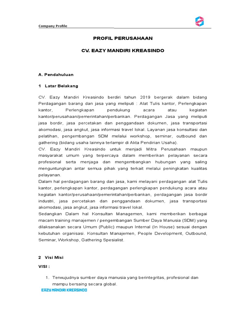 Compro Draft | PDF | Karier & Perkembangan