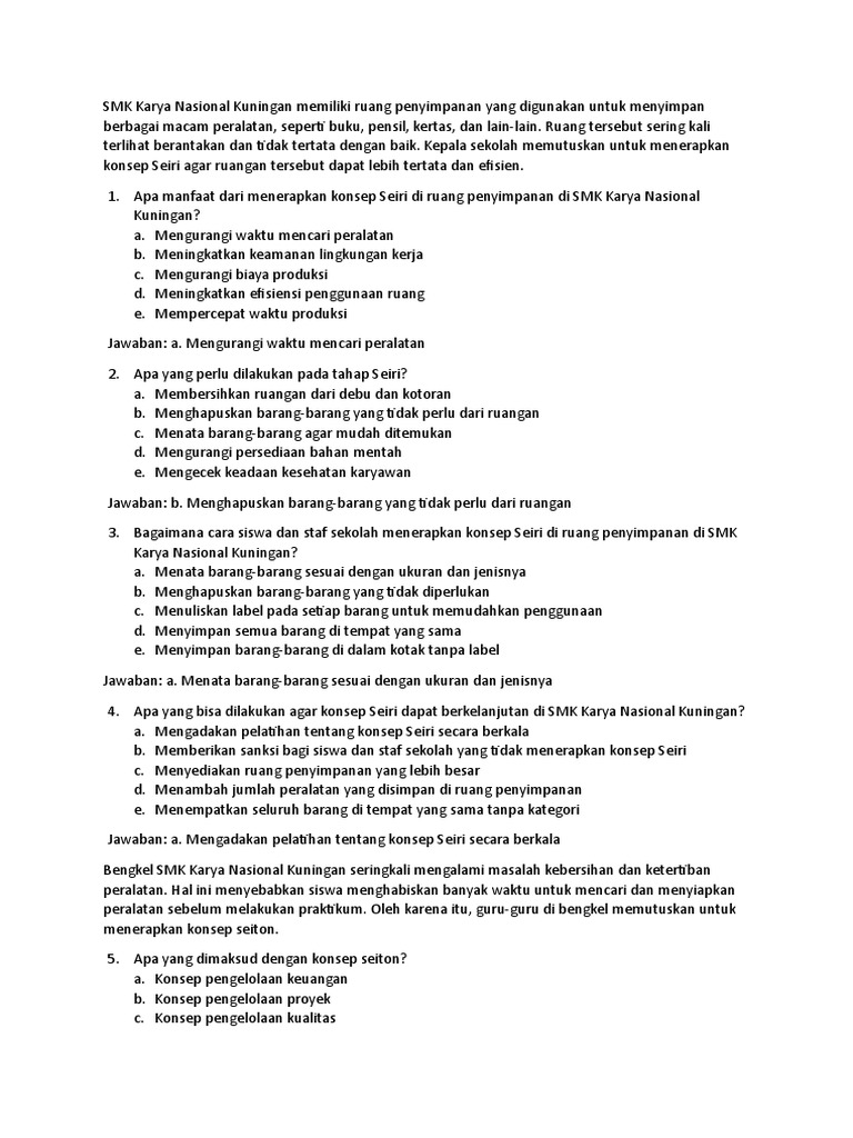 Penerapan 5S di SMK Karya Nasional | PDF | Seni | Komputer