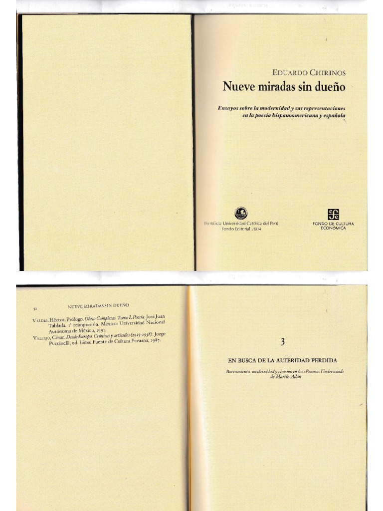 Chirinos, E. en Busca de La Alteridad Perdida | PDF