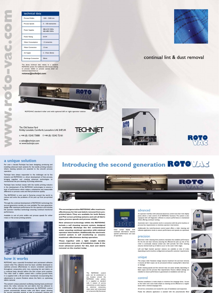 Rotovac Brochure | PDF | Textiles | Adhesive