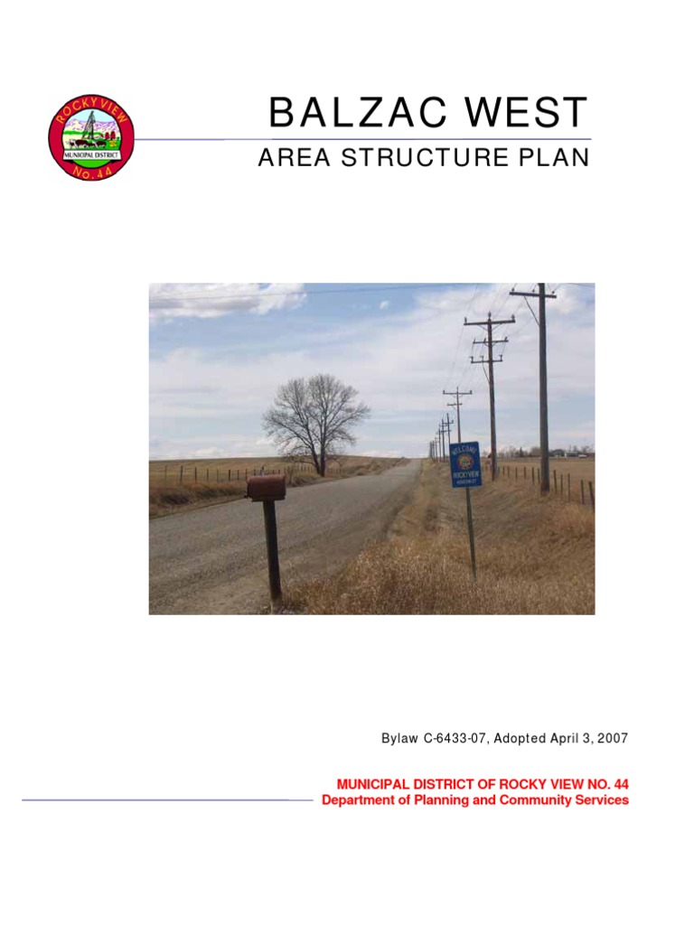 Appendix 8: Rocky View County Balzac West Area Structure Plan (Part 4 ...