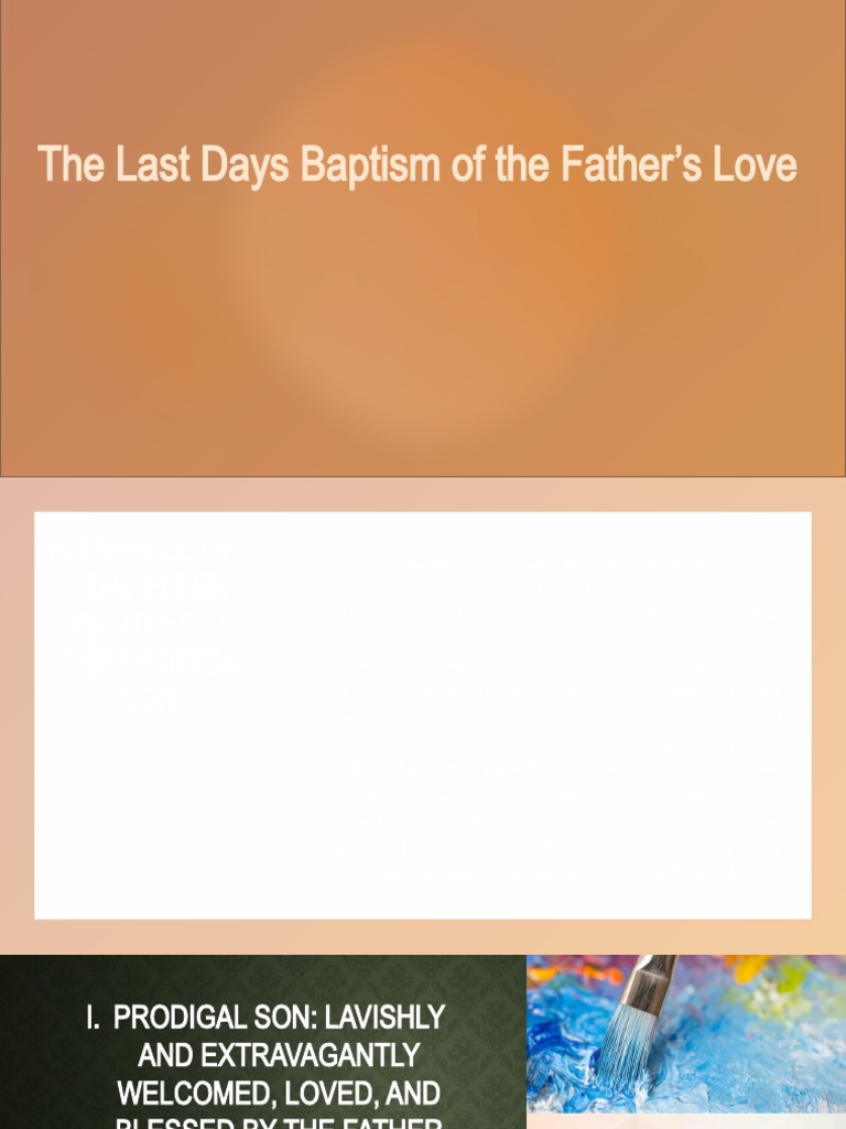 Session 6 The Last Days Baptism of The Fathers Love by Bro. Wyden King ...