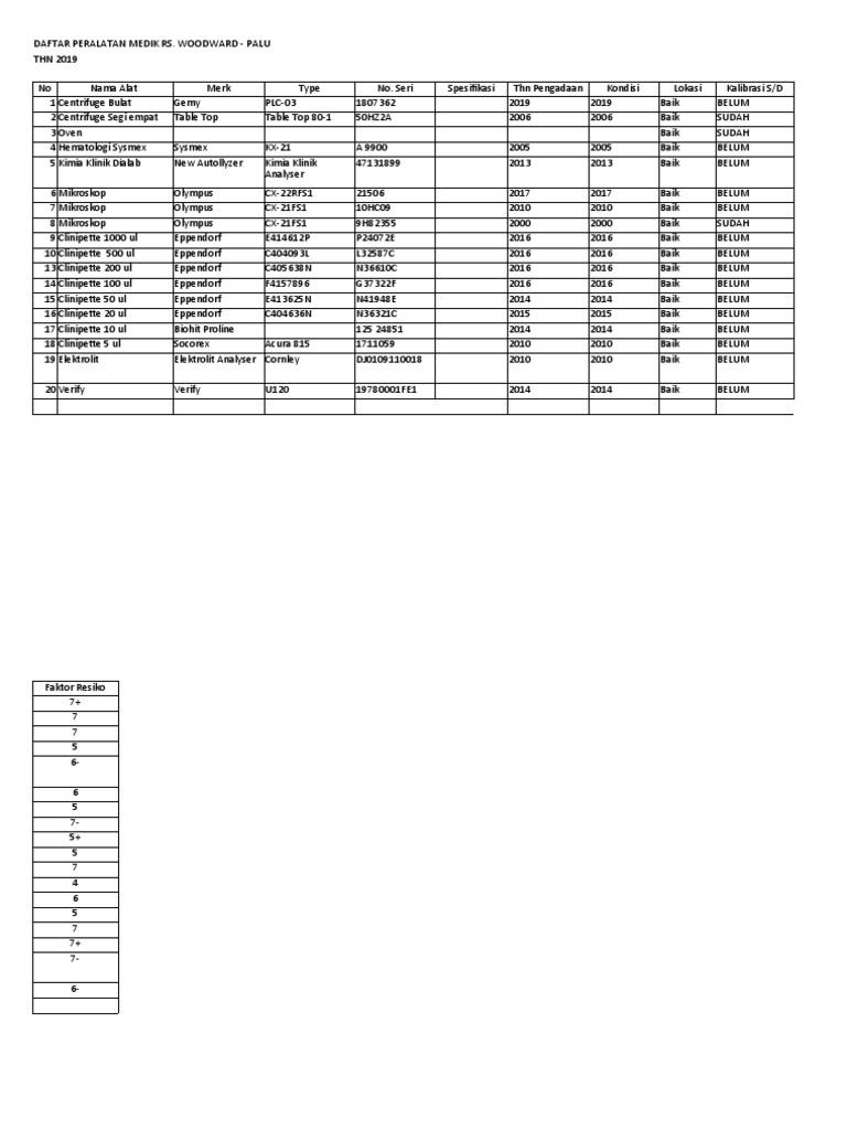 Data Alkes 2019 | PDF | Teknologi & Rekayasa