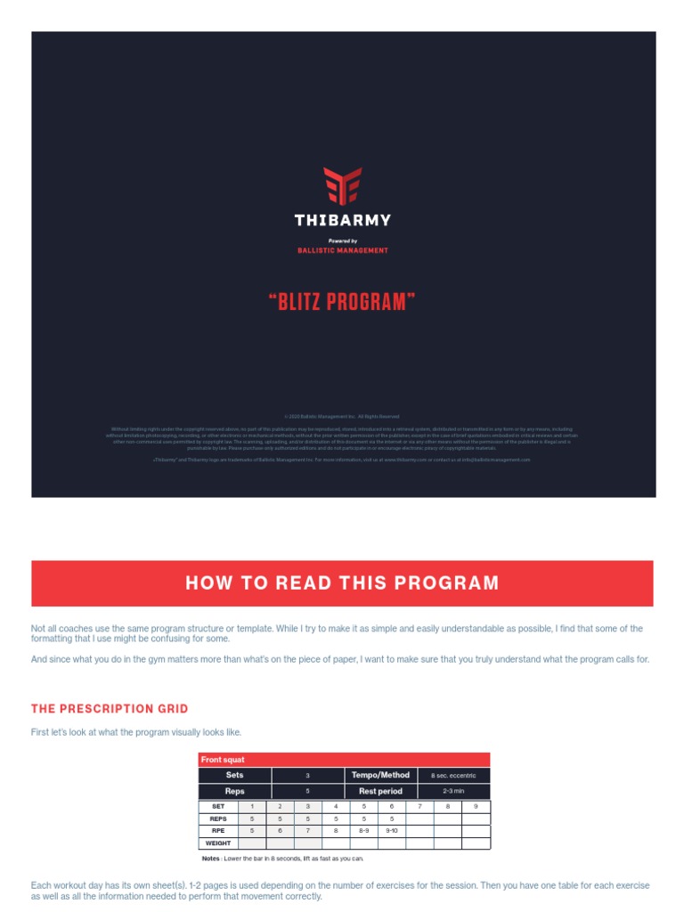 BLITZ - PROGRAM Bloc1 hkrts0 1 PDF | PDF | Weight Training