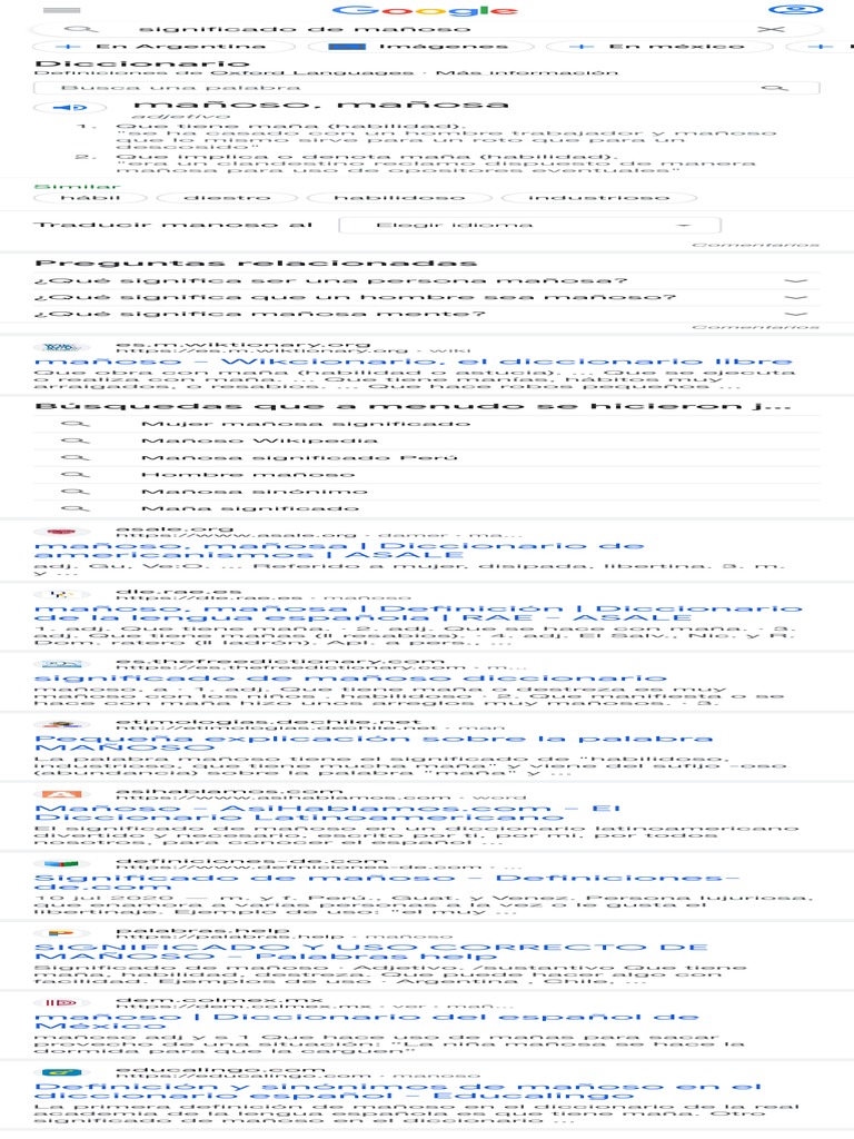 Significado de Mañoso - Buscar Con Google PDF | PDF | Diccionario ...