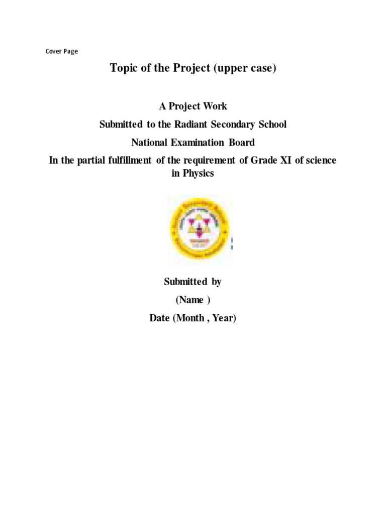 Project Format XI Physics | PDF | Science