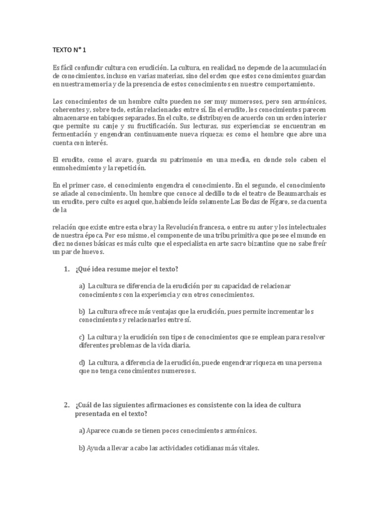 Cultura vs. Erudición: Diferencias Clave | PDF | Temporada de primavera ...