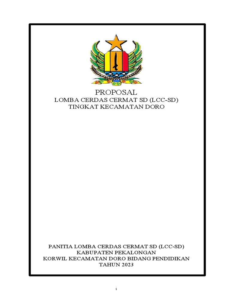 Proposal LCC 2023 | PDF | Seni