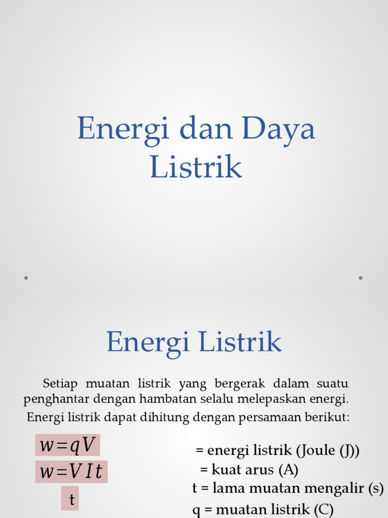 Energi Dan Daya Listrik | PDF