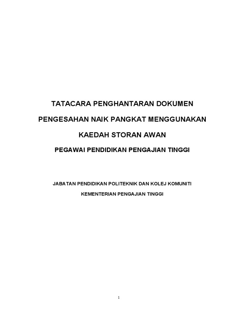 Tatacara Pengesahan Naik Pangkat 2022 PDF | PDF