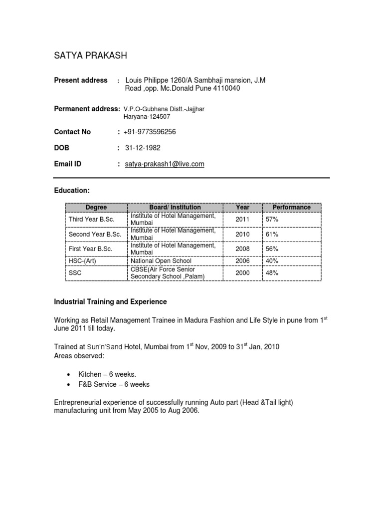 Satya Prakash - CV | PDF