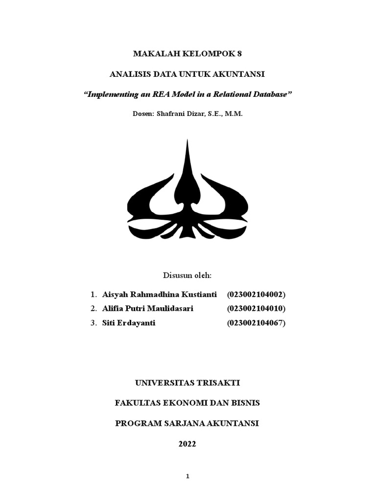 Kelompok 8 DAFA - Paper Implementing An REA Model in A Relational Database | PDF