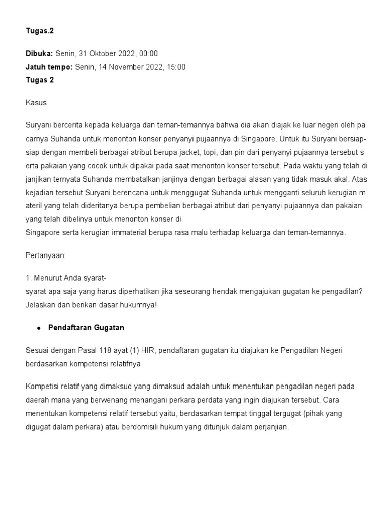 Tugas 2 Inisiasi 5 Hukum Acara Perdata | PDF
