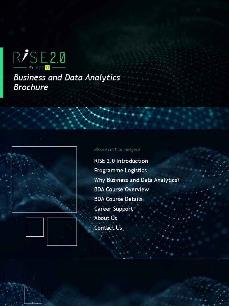 RISE 2.0 BDA Brochure | PDF | Analytics | Machine Learning