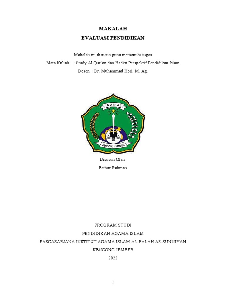 Makalah Evaluasi Pendidikan | PDF