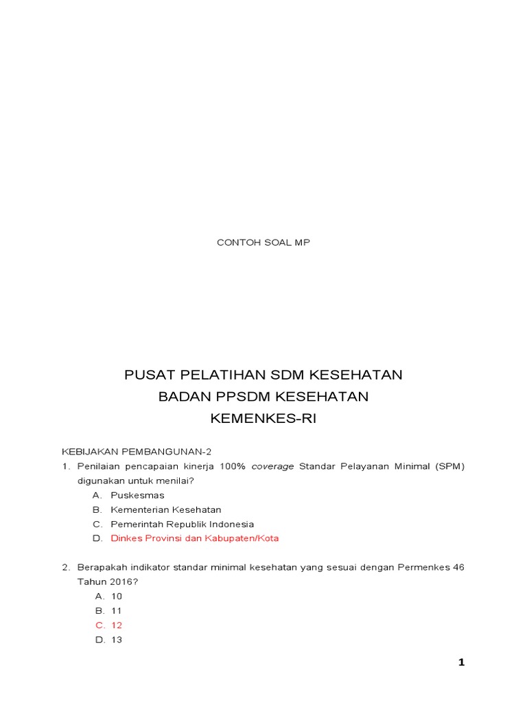 Contoh Soal MP | PDF