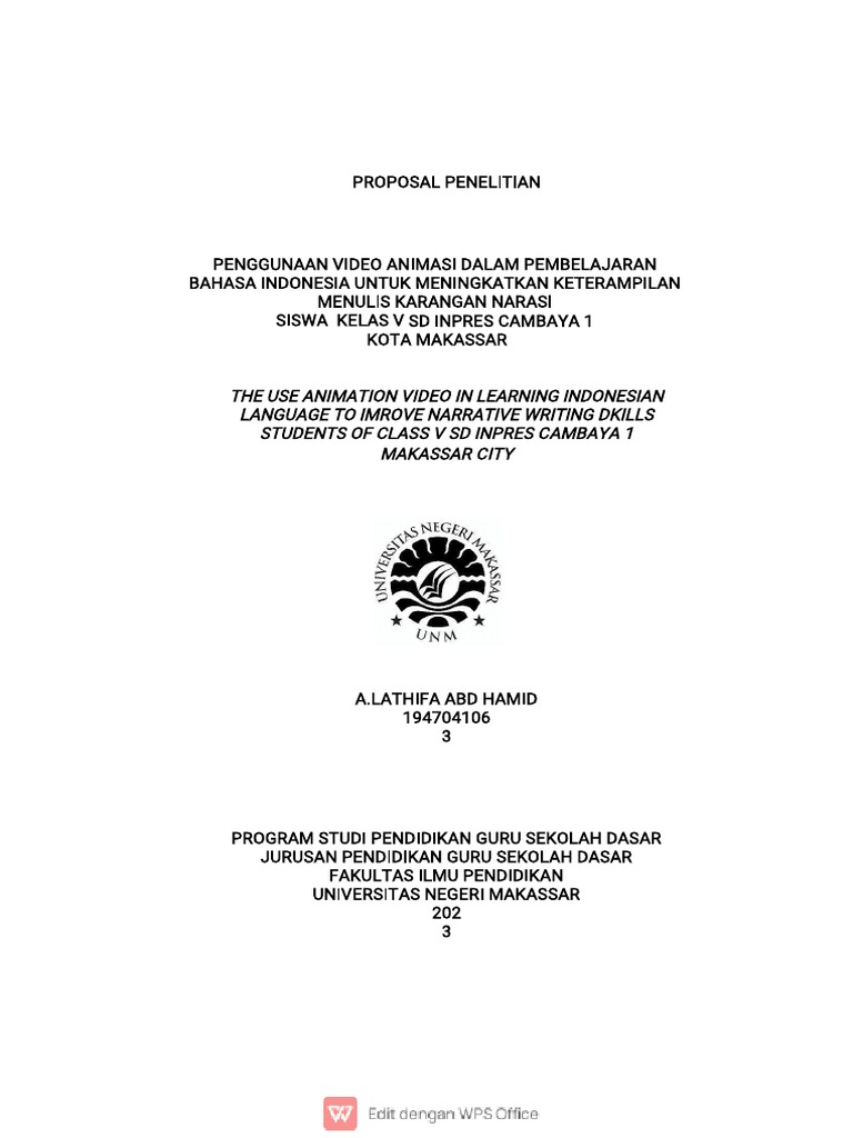 Proposal Bahasa Indonesia | PDF