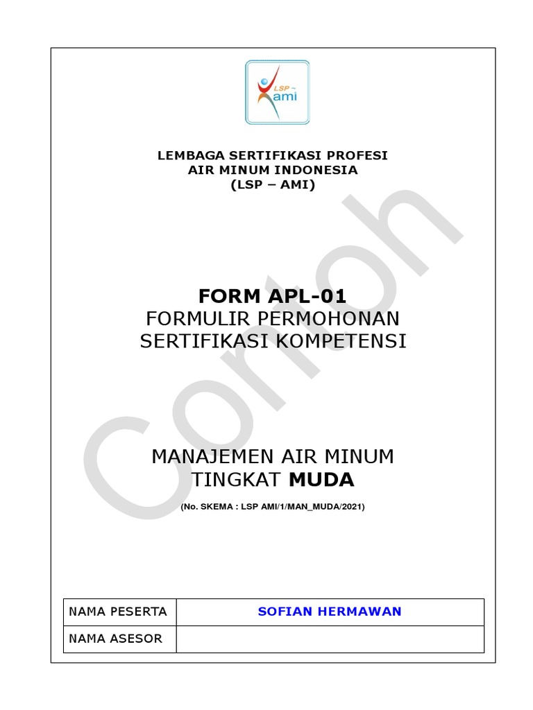 Contoh Pengisian FR APL.01 PDF | PDF