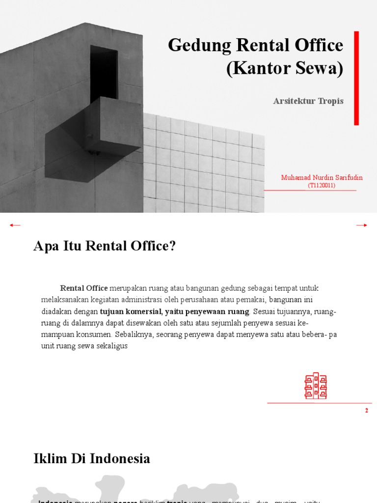 Gedung Rental Office Konsep Ars Tropis | PDF