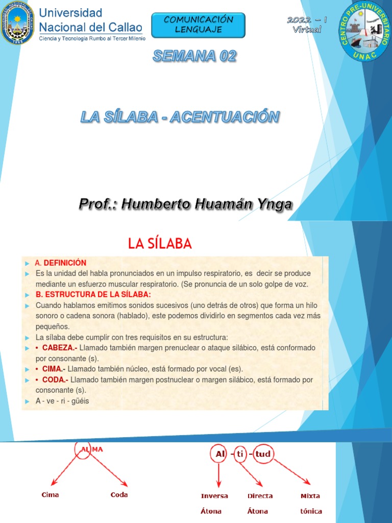 La Silaba y Acentuación | PDF | Sílaba | Lingüística