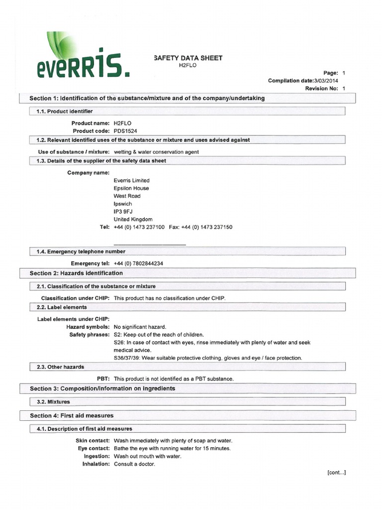 H2Flo MSDS (4) Accelerator MSDS | PDF