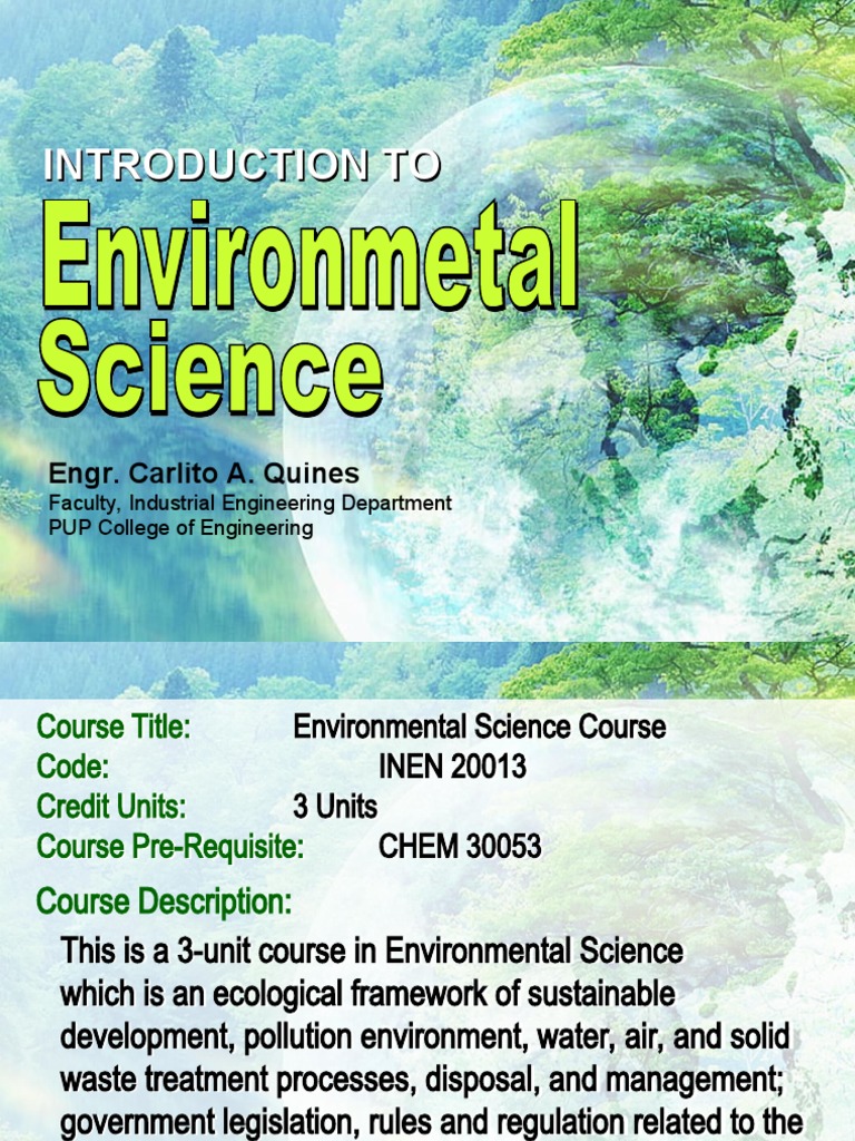 Environmental Science Course Overview | PDF | Natural Environment ...
