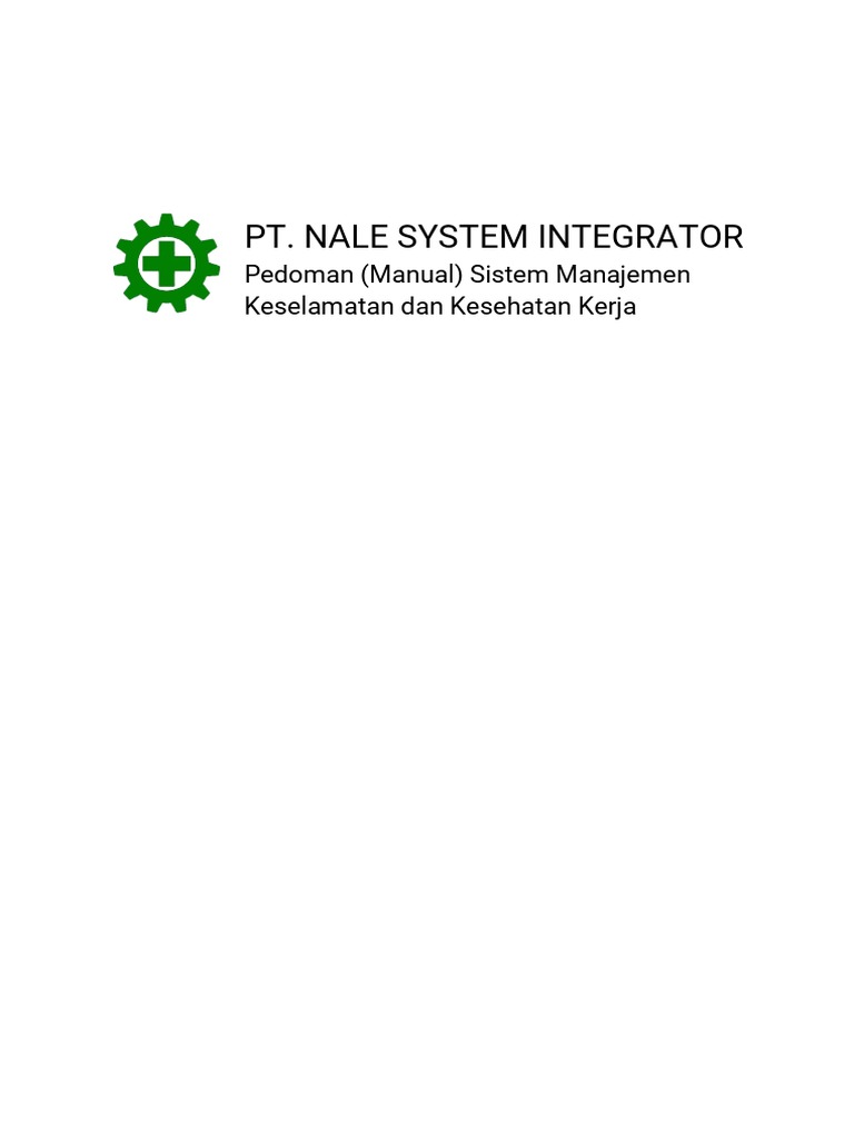 PEDOMAN K3 PT NALE SYSTEM INTEGRATOR | PDF