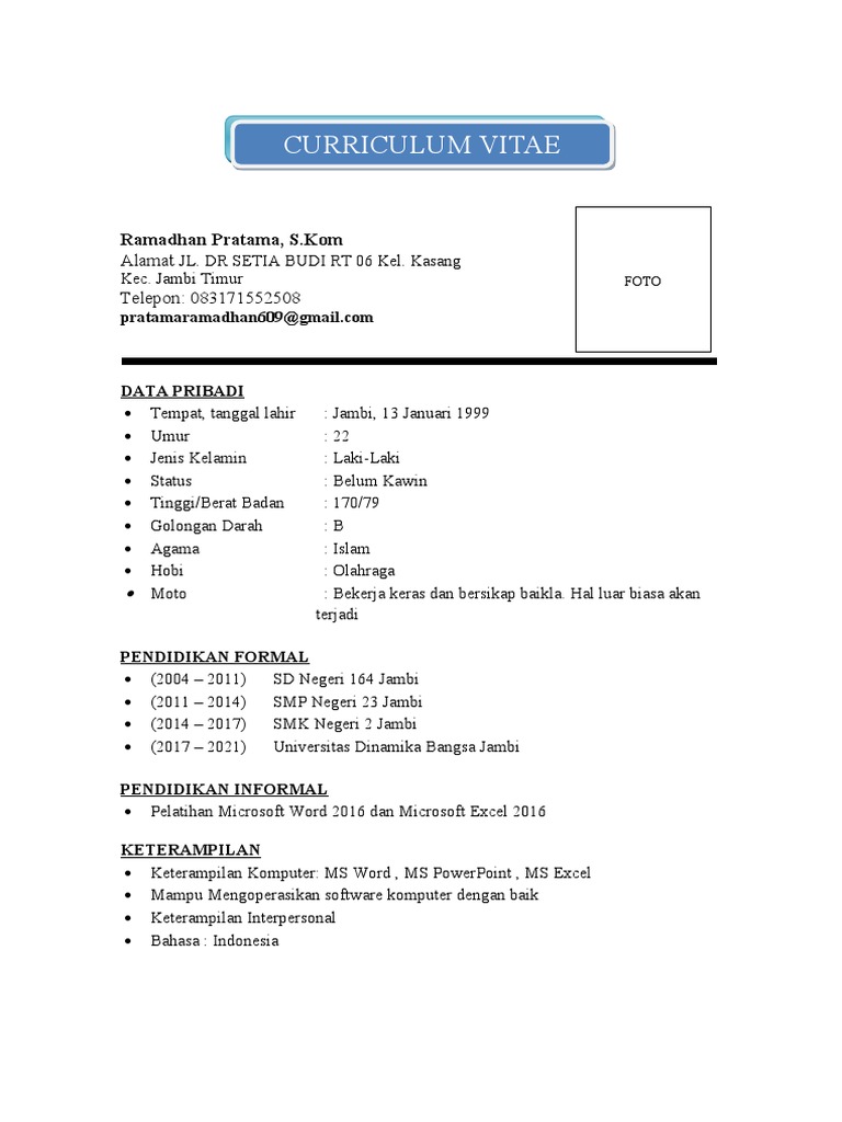 75297222-Form-Kosong-CV | PDF