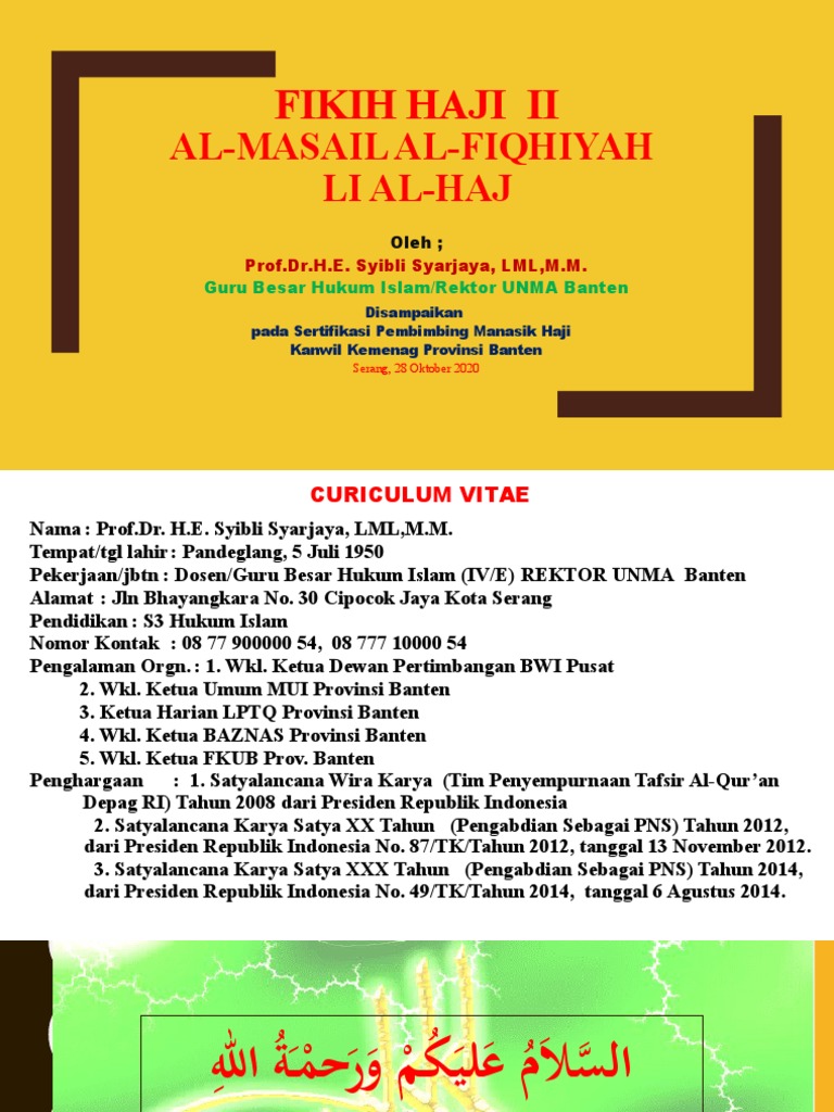 Masailul Fiqh Lil Haj | PDF