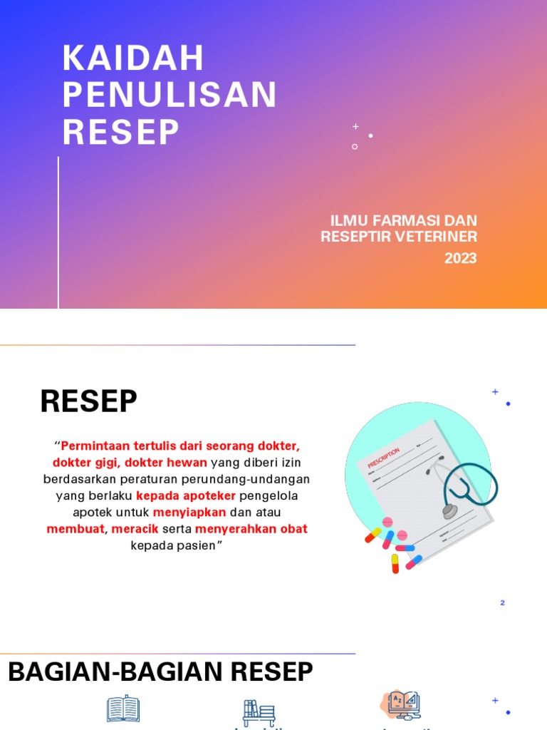 Kaidah Penulisan Resep PDF | PDF