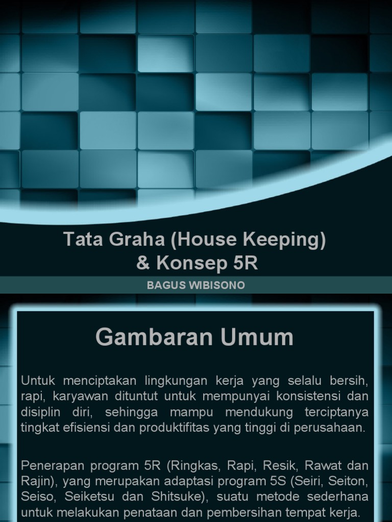 Housekeeping & Konsep 5R | PDF