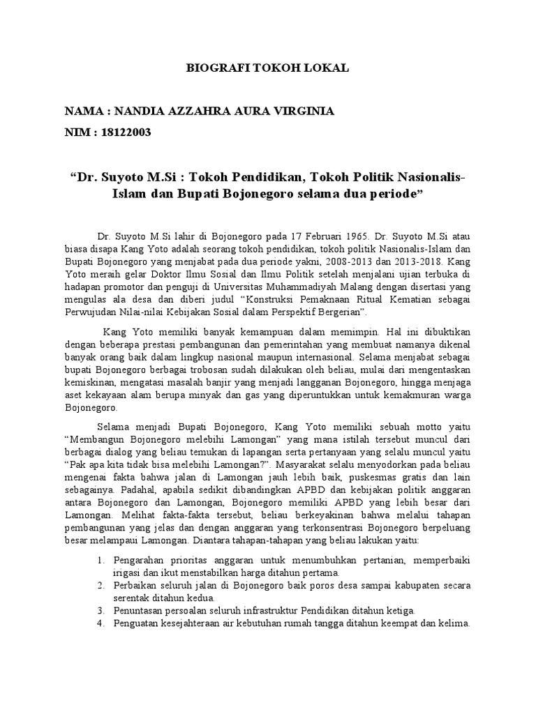 Biografi Kang Yoto: Tokoh Pendidikan dan Politik | PDF | Ilmu Sosial