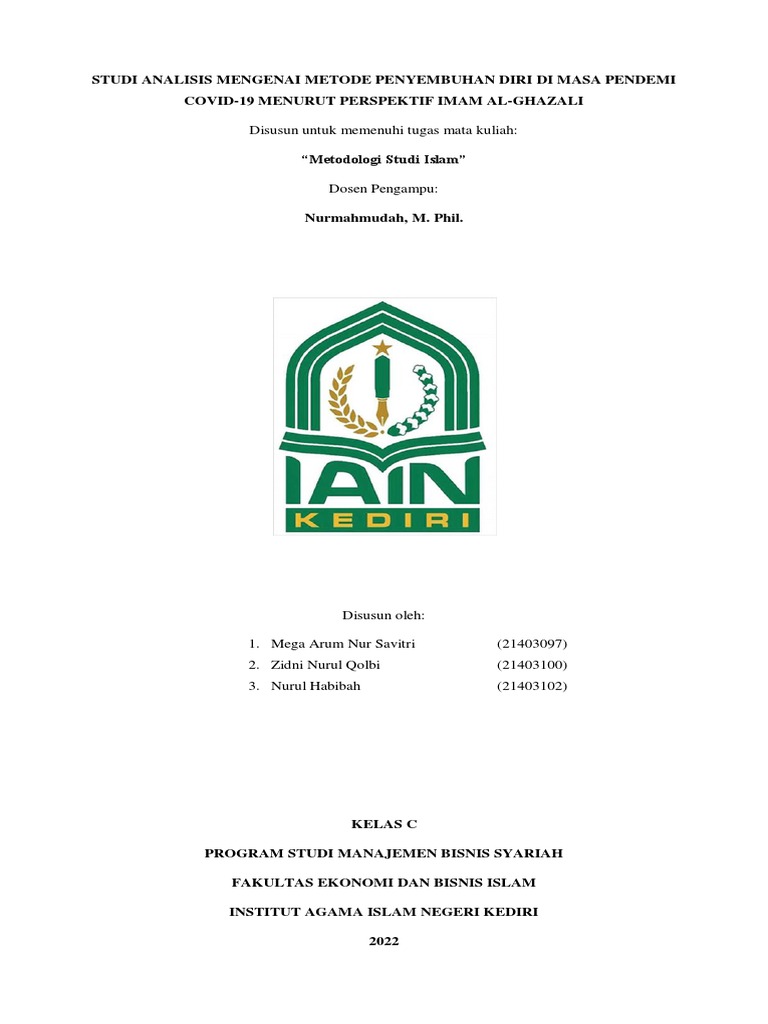 Kel 9 - Analisis Self Healing Menurut Imam Al Ghazali PDF | PDF