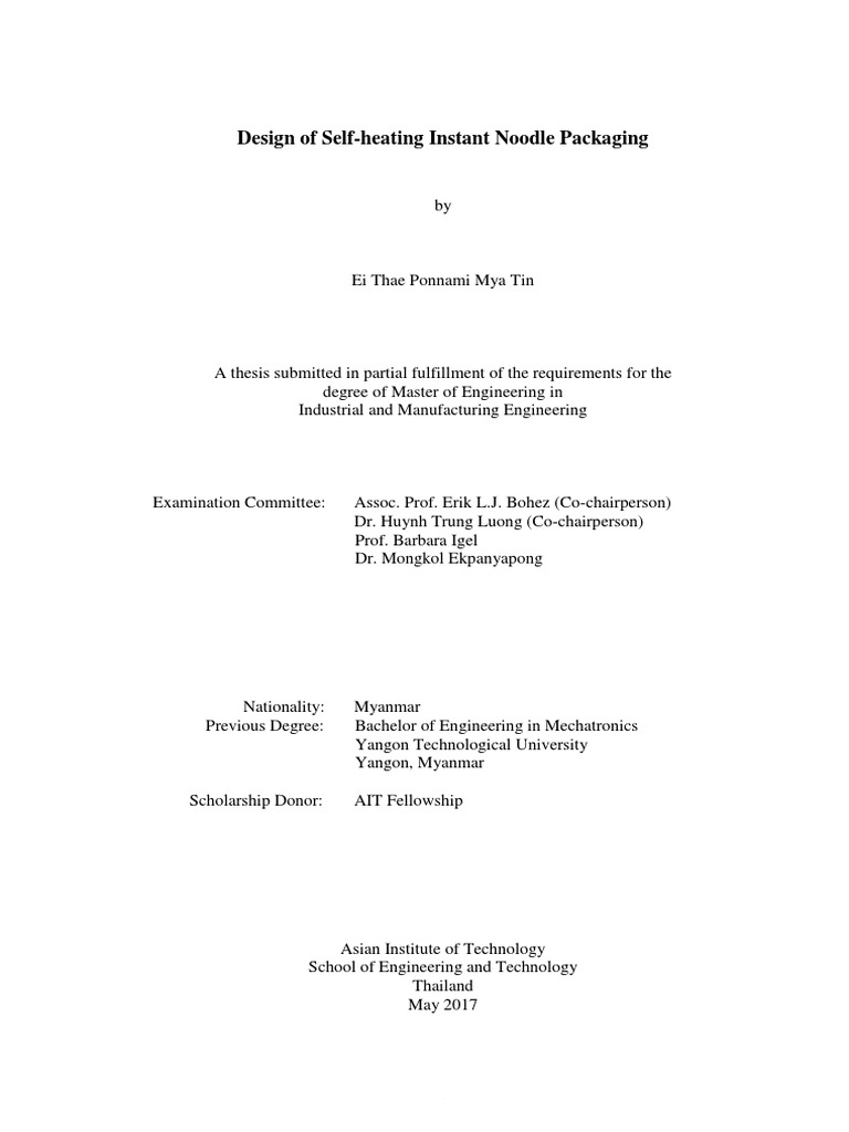 Self-Heating Instant Noodle Packaging Design | PDF | Polystyrene