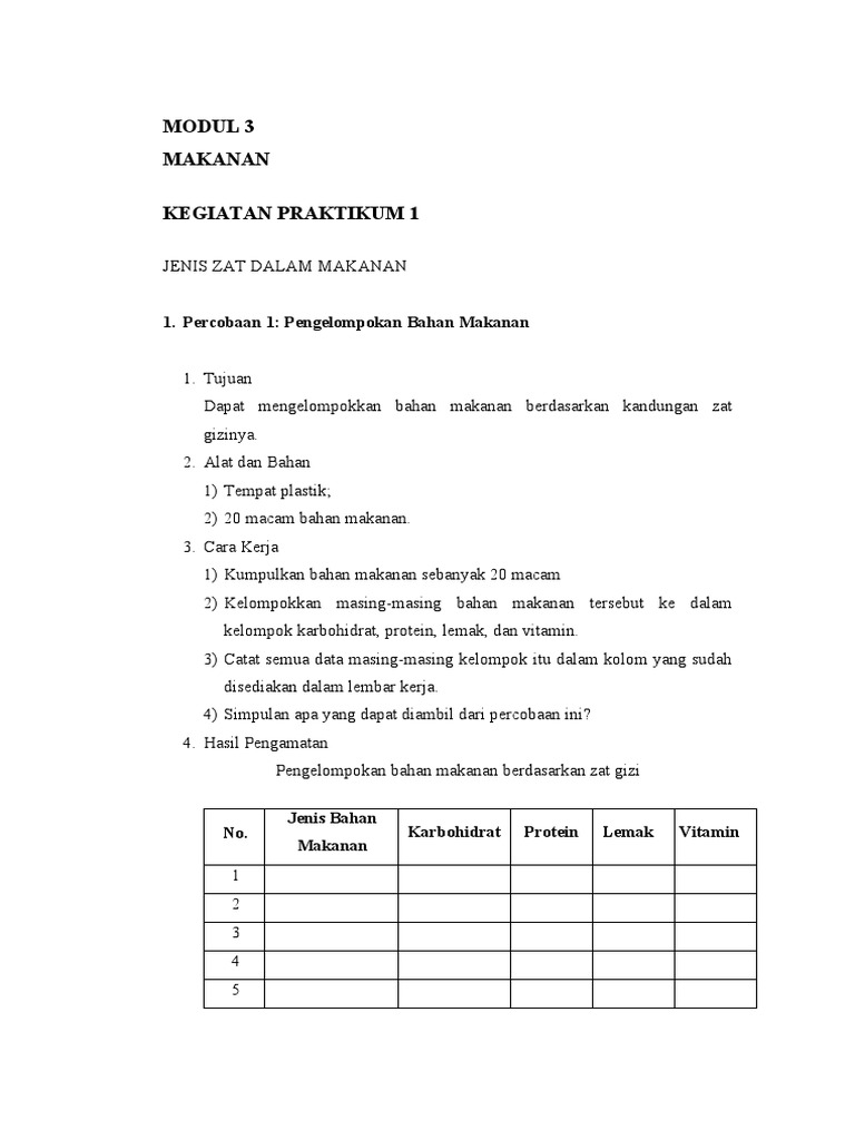 Modul 3 - Praktikum IPA Di SD | PDF Modul 3 - Praktikum IPA Di SD | PDF
