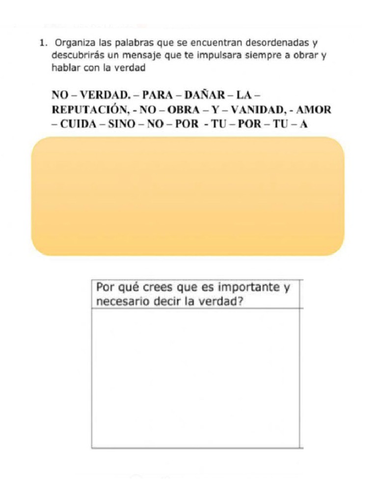 Actividad Sobre La Verdad | PDF