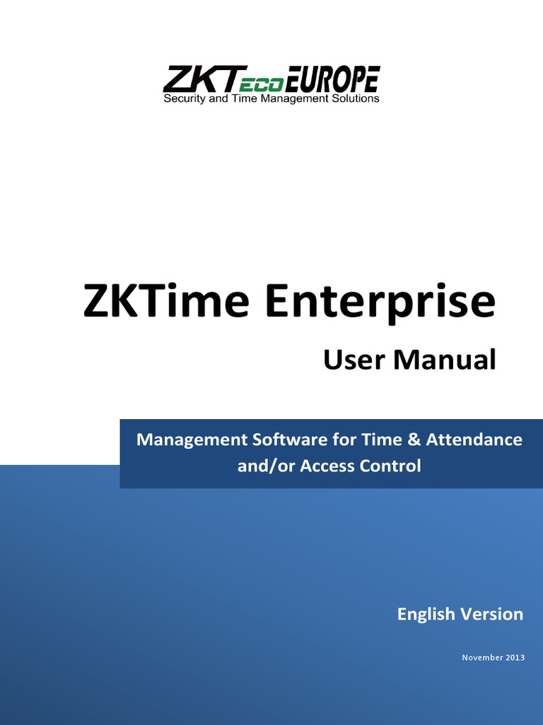 ZKTime Enterprise - Manual - Util - EN | PDF | System Software ...