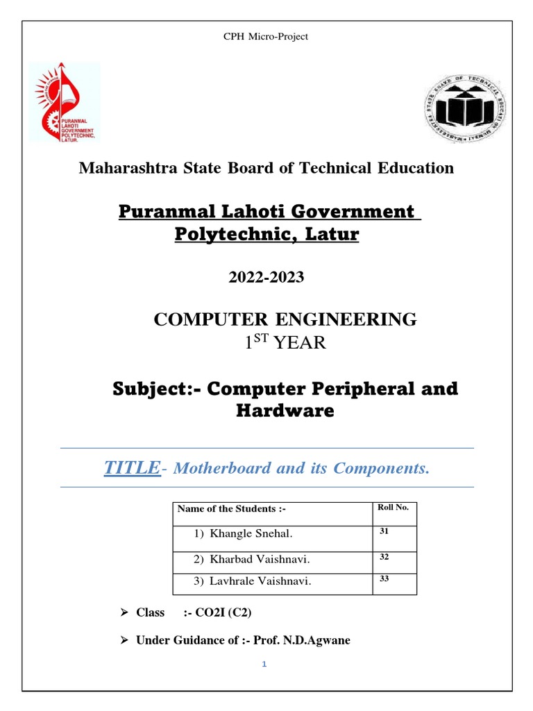 CPH Microproject PDF | PDF | Bios | Usb