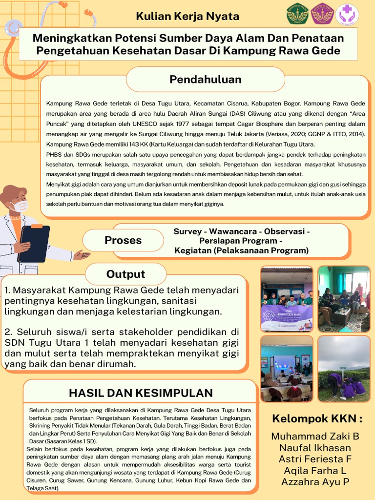 Poster KKN Rawa Gede | PDF | Kesehatan Holistik